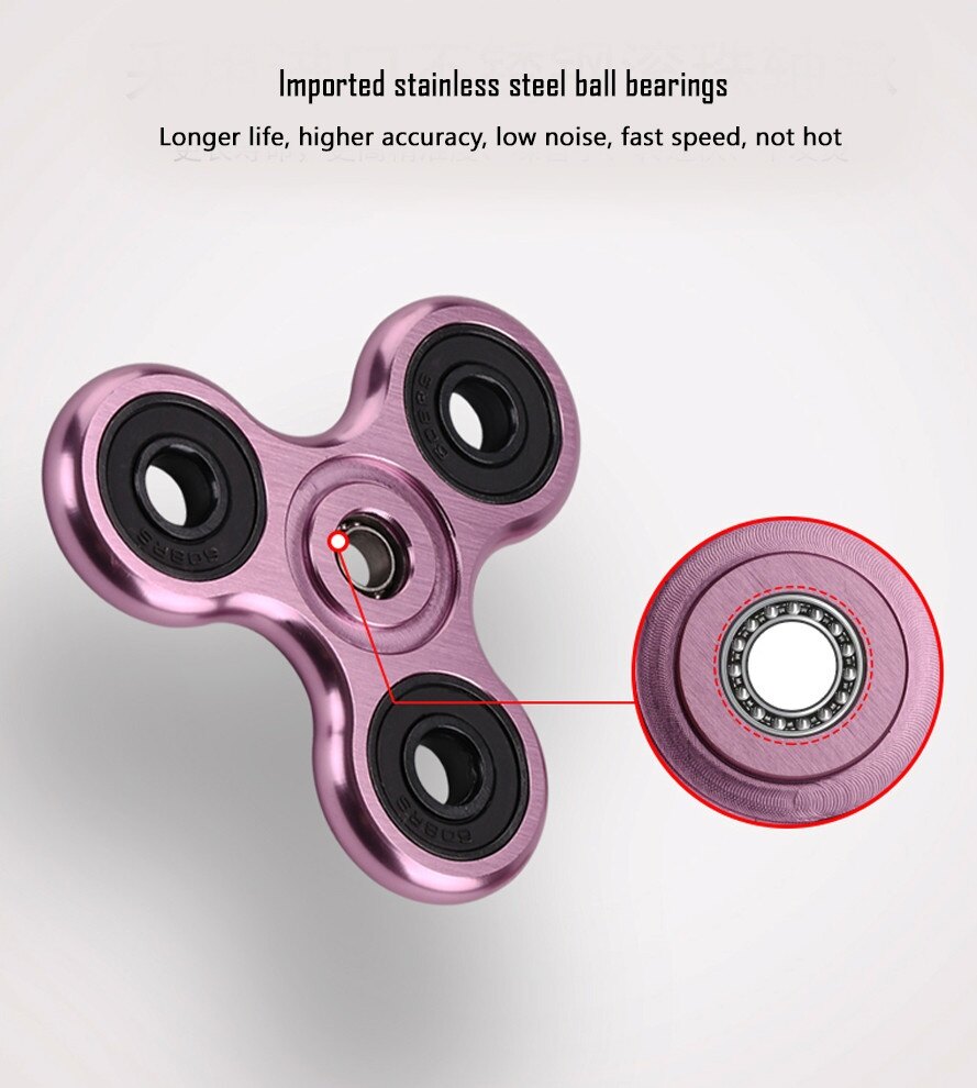 Hand Spinner Fidget Tri-Spinner (stainless steel) Toys for boys ...
