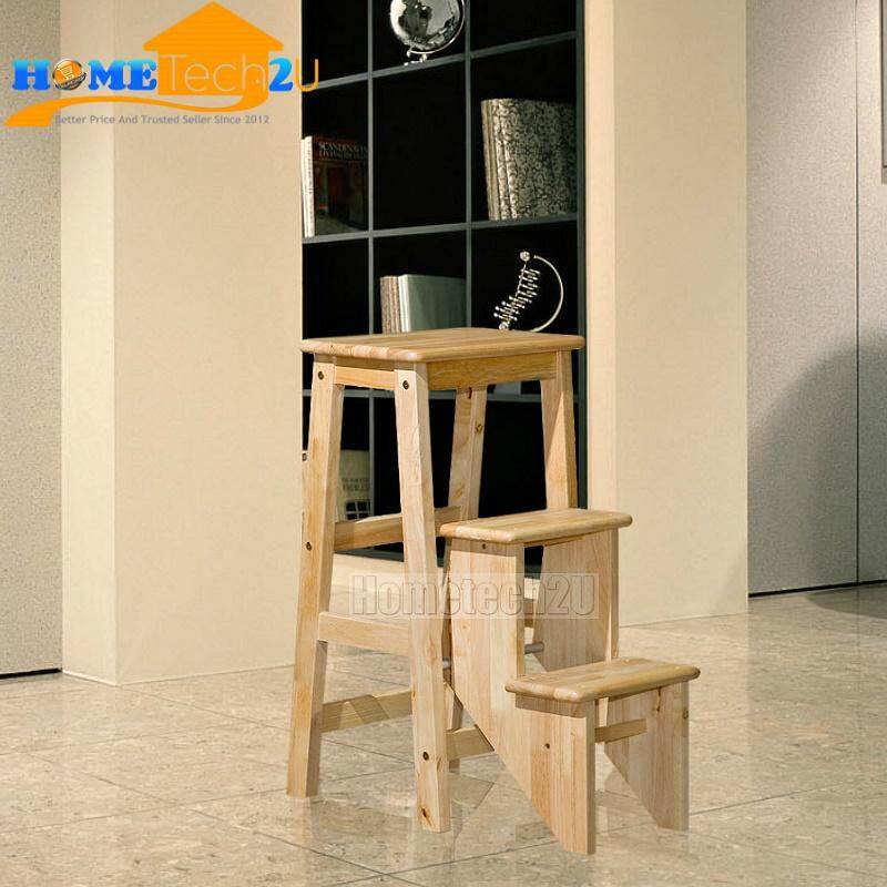 Stacy Wooden Step Ladder Chair-Natural