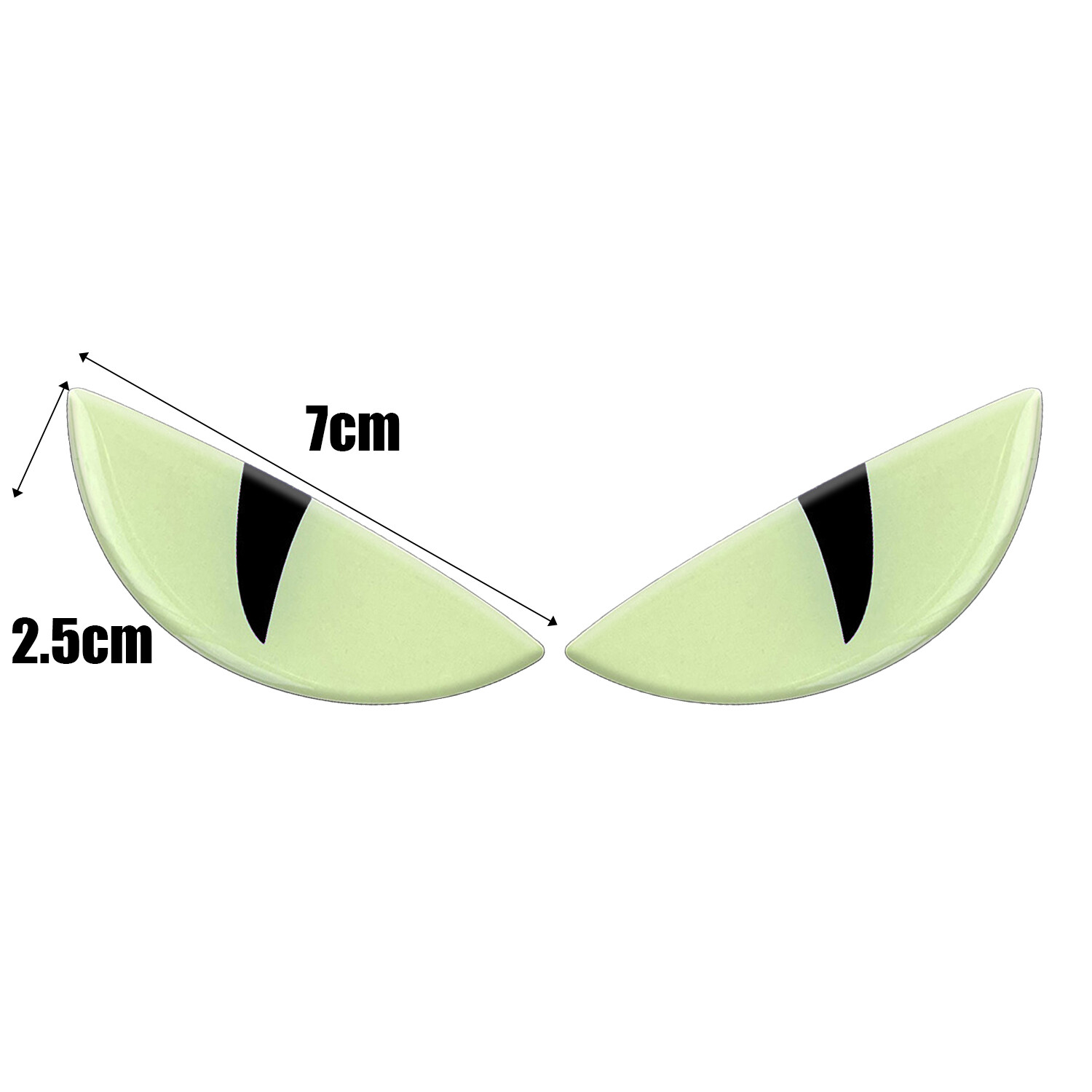 【Pphha】3Pairs Luminous 3D Devil Eye Car Sticker Motorcycle Headlight ...
