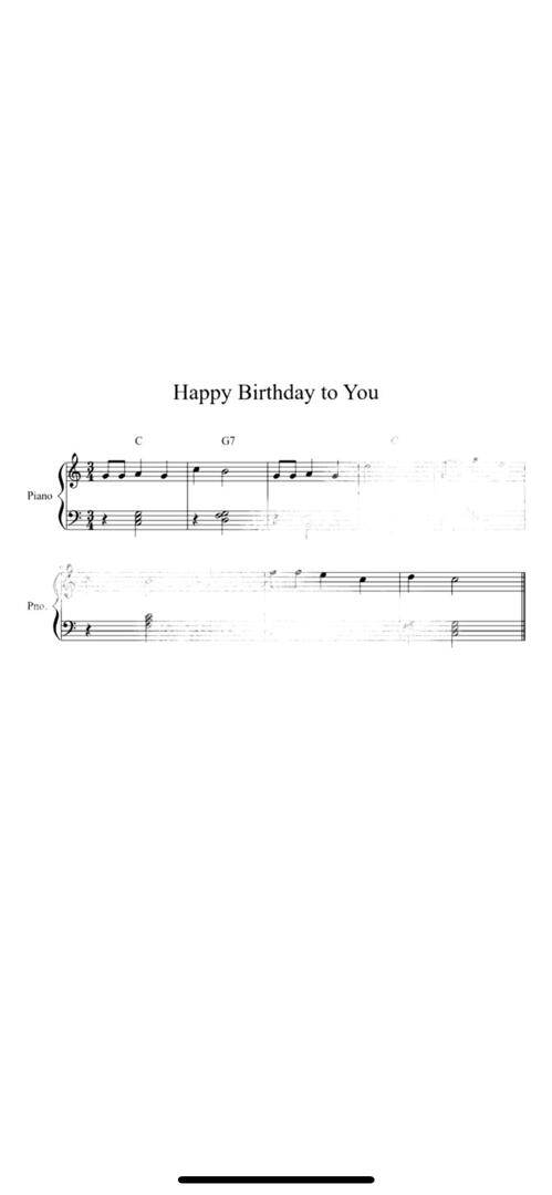 Happy Birthday Simple Sheet Music