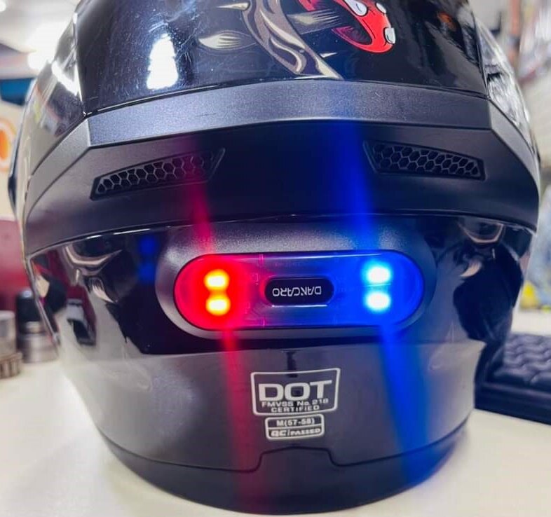 Helmet back Night Light/LED Halmet Back Rechargeable night Light