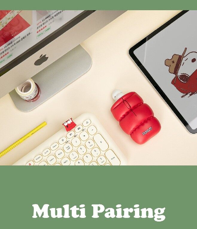 PEANUTS x ROYCHE Wireless Figure Snoopy Mouse/Noise/Nano Receiver/2 ...