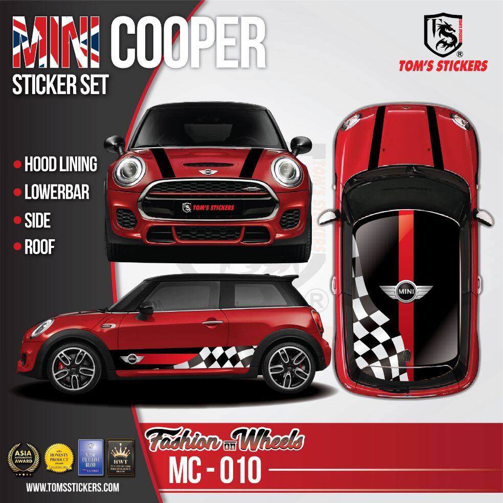 ZYHZJC Car Hood Decal Engine Cover Rear Trunk Body Stickers Accessories ...