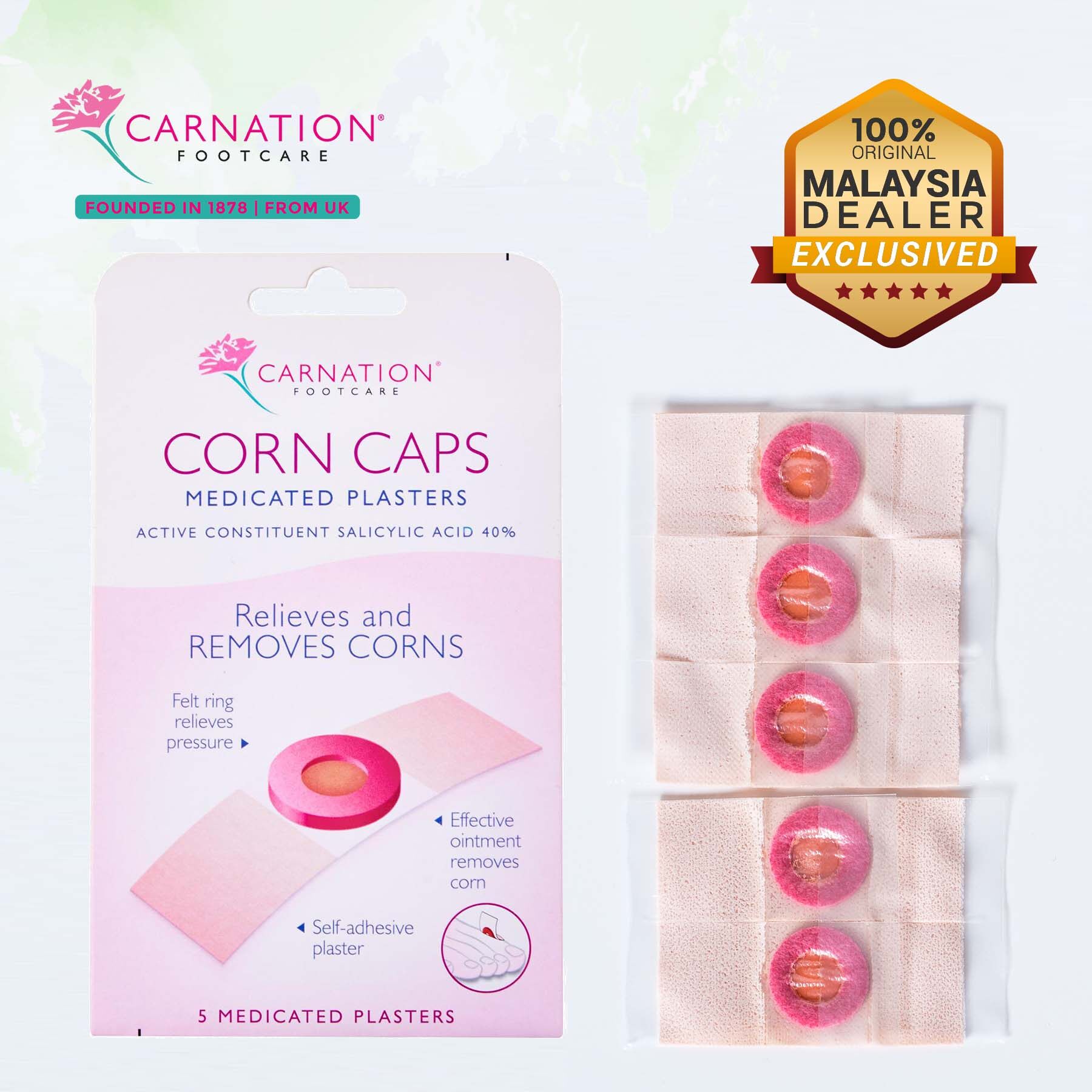 Shop Carnation Corn Caps Medicated Plasters online | Lazada.com.my