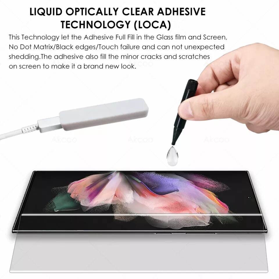 OnePlus 10 Pro / 1+10 Pro (A+ GRADE) UV Light Adhesive Tempered Glass ...