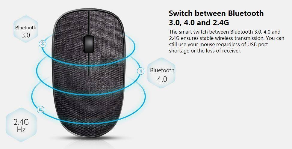 RAPOO M200 PLUS Wireless Bluetooth Mouse / Multiple Devices / Silent ...