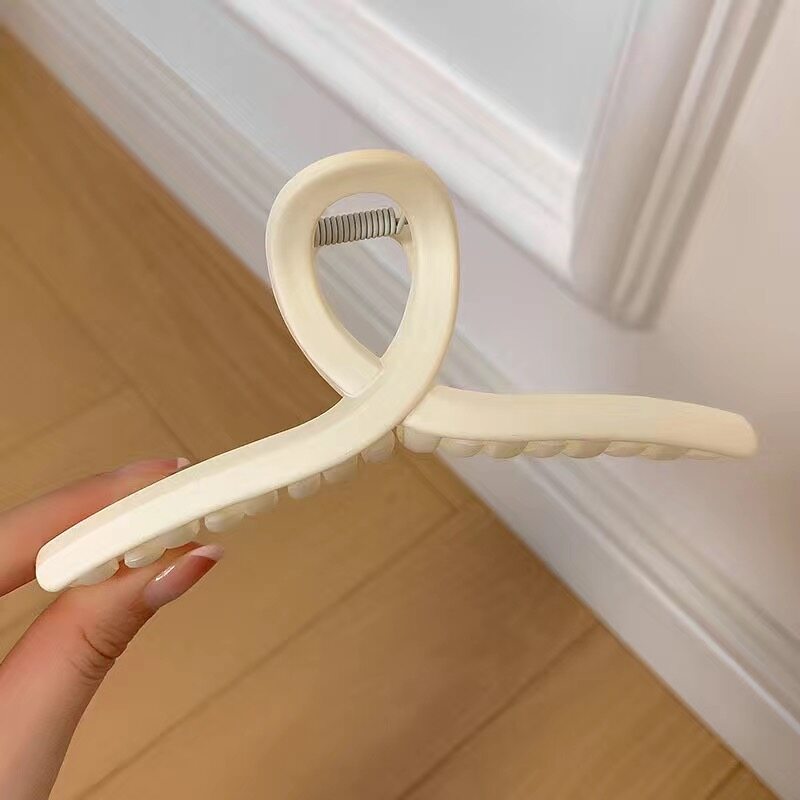 Korea Elegant Large Matte Multicolor Hairpin Bath Hair Catch Shark Clip ...