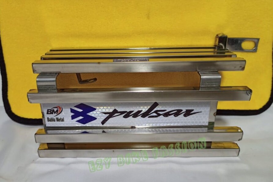 Pulsar 150 single disc silencer guard stainless still padani box ...