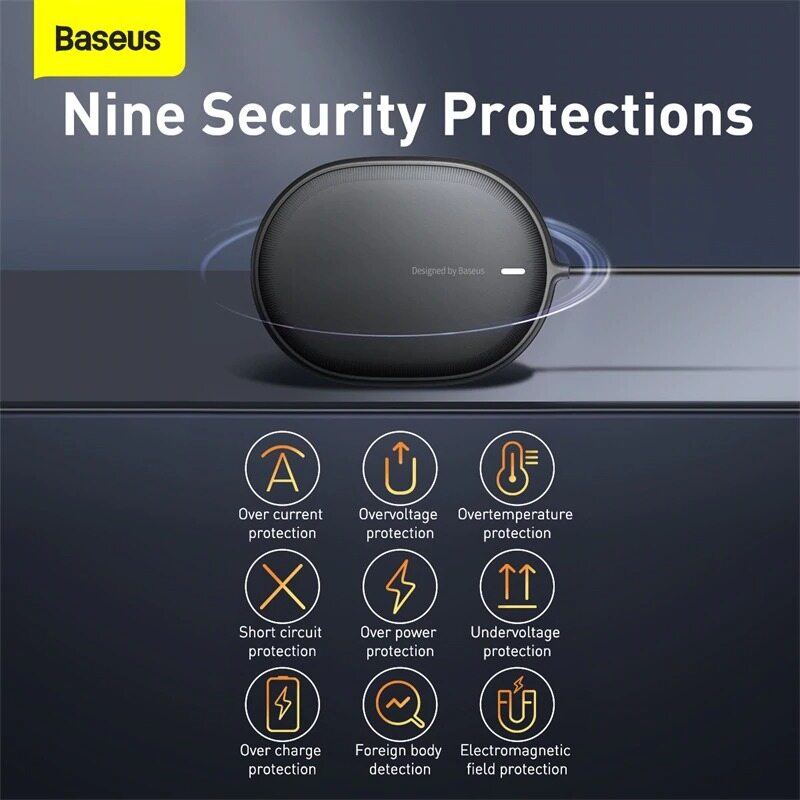 Baseus Light Magnetic Wireless Charger For iPhone 12 12Pro Max Portable ...