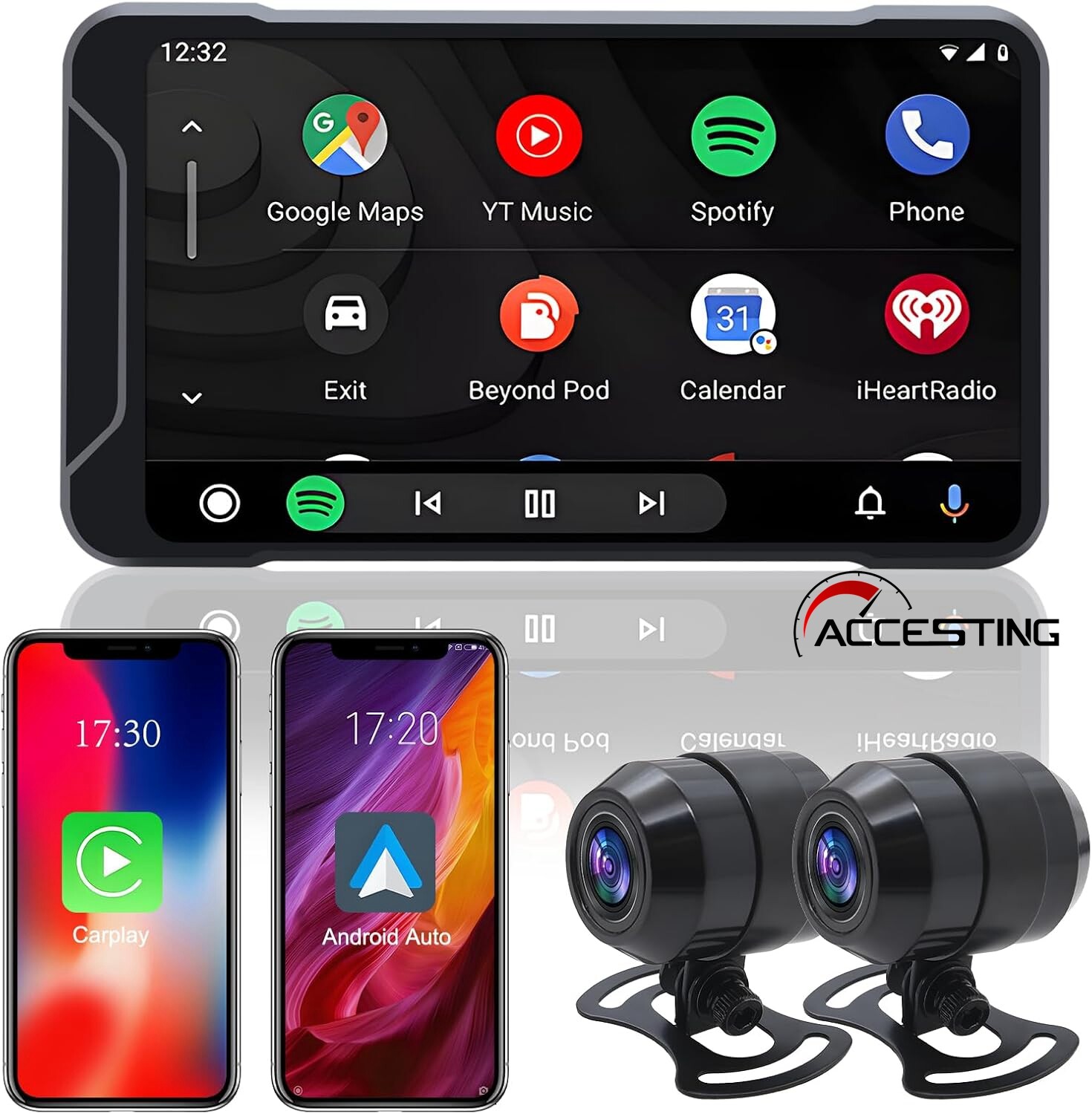 M10 Motorcycle Wireless Dash Cam Motorcycle Navigator IP67 Waterproof ...