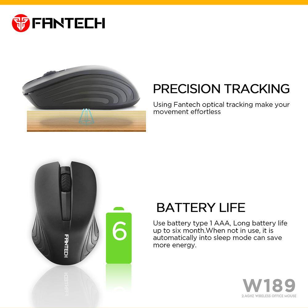 FANTECH W189 Wireless Mouse Black | New PGMall