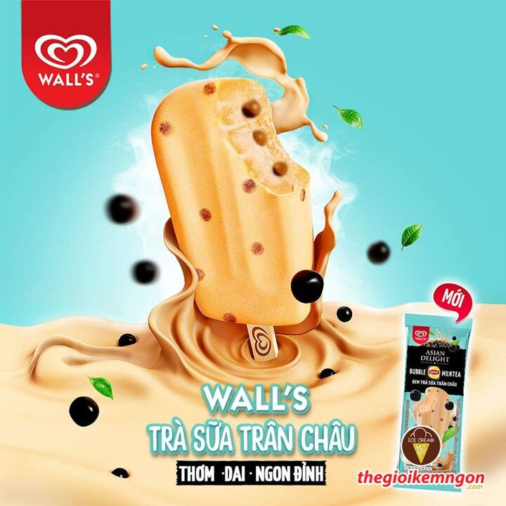 Kem trà sữa trân châu Wall's Asian Delight Bubble Milktea 65ML - Kem ...
