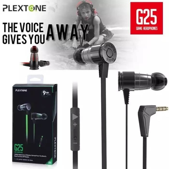 Gaming Earphone Plextone G25 Gaming Earphones 3.5Mm With Mic In Ear ...