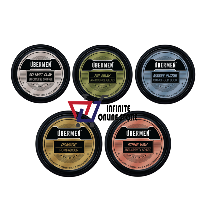 Ubermen Hair Pomade / Hair Wax (Messy Fudge / Air Jelly / Matt Clay ...