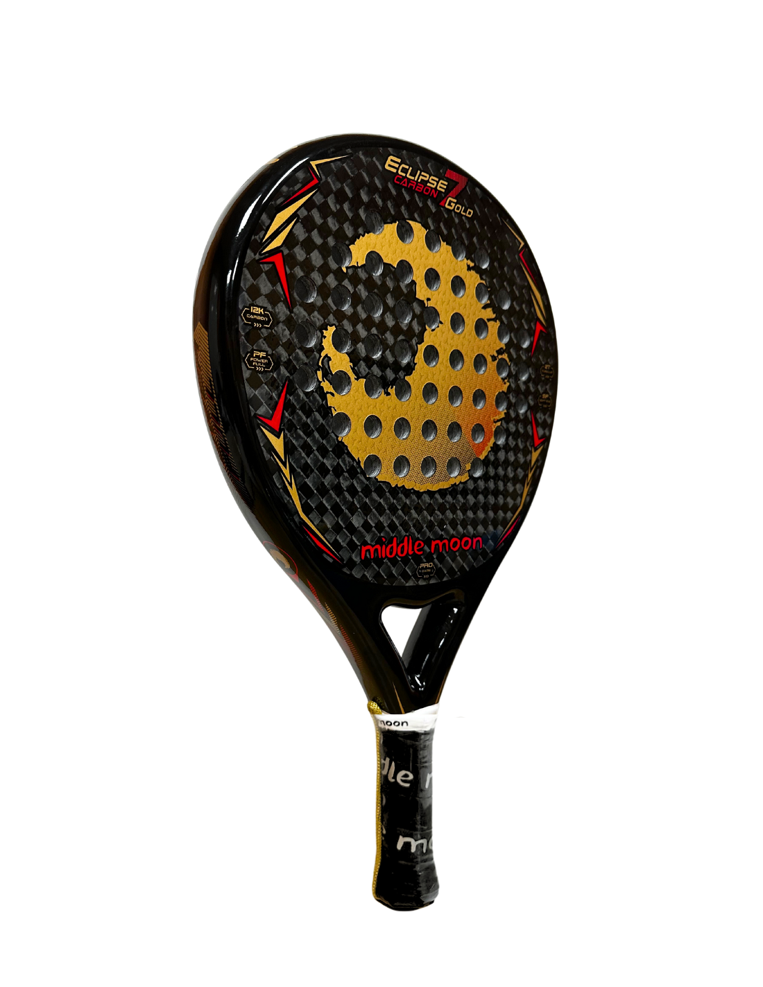 Pala de pádel Middle Moon ECLIPSE 7 CARBON GOLD 12K rugosa | Miravia