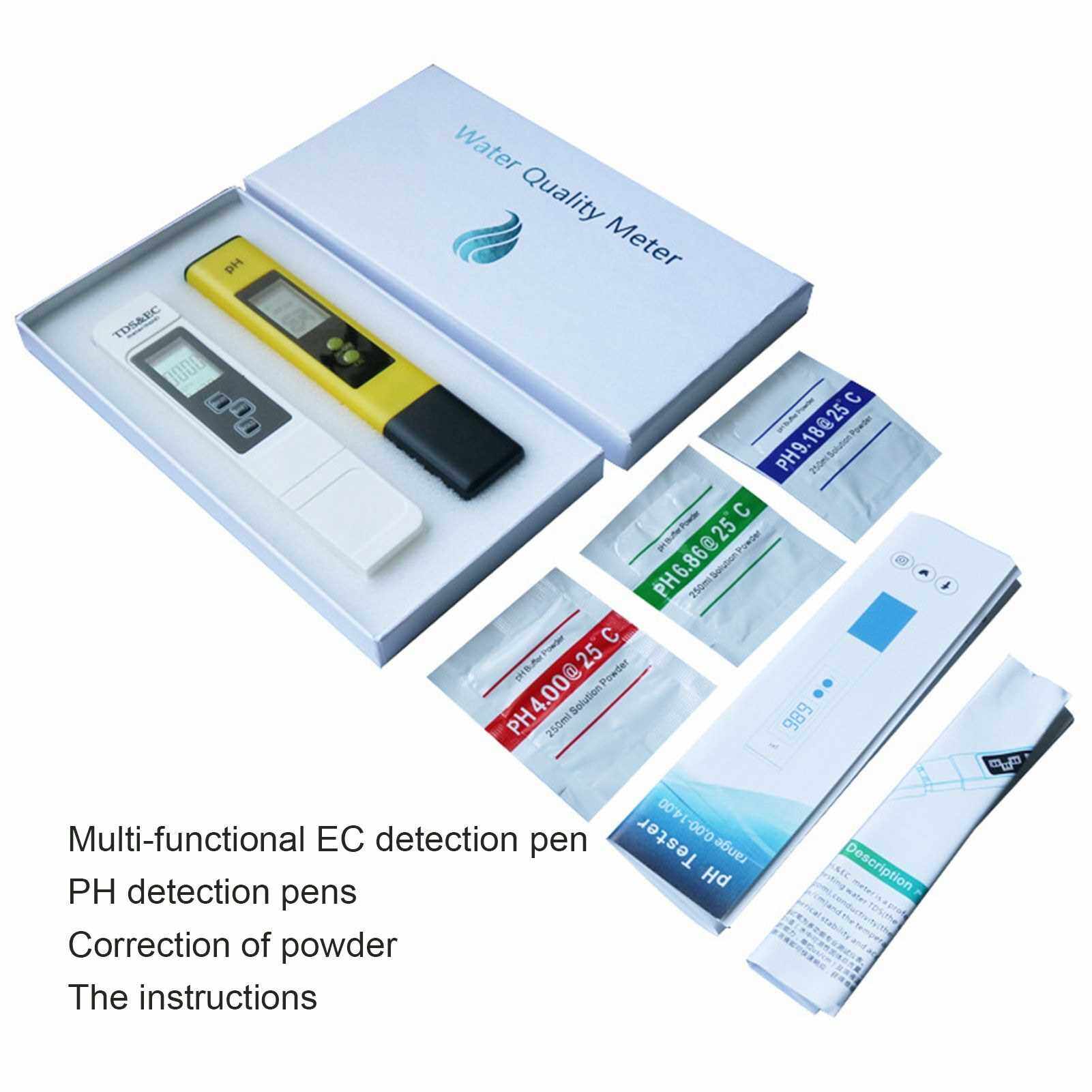 PH Acidometer Water Quality Detector PH Value Test Prod EC&TDS ...