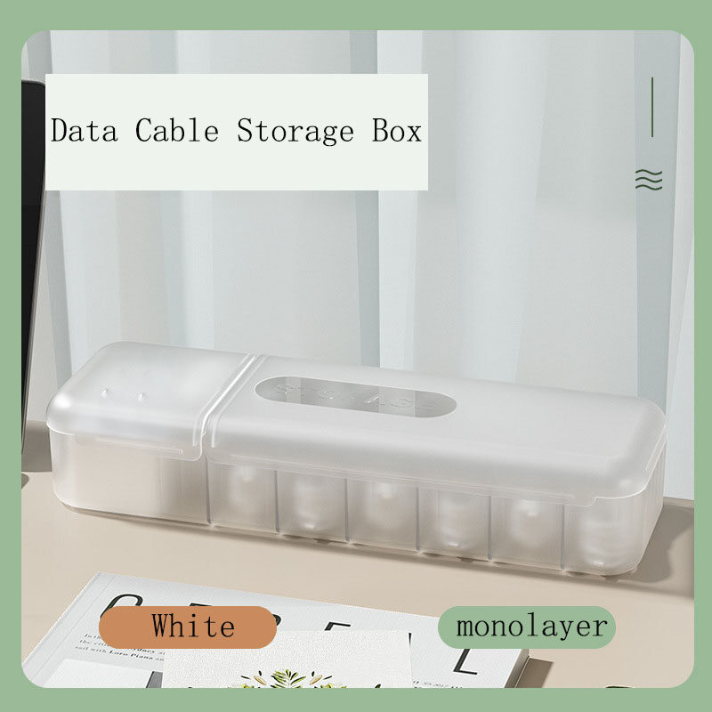 Fashionable Double Cover Design Desktop Storage Box Thickened PP ...