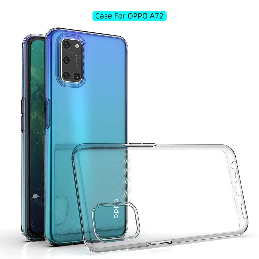 Kes untuk Oppo A52 A72 A92 A92s A12 A12e A12sTPU Silikon Jelas Dilengkapi Bumper Kes Lembut Oppo ...