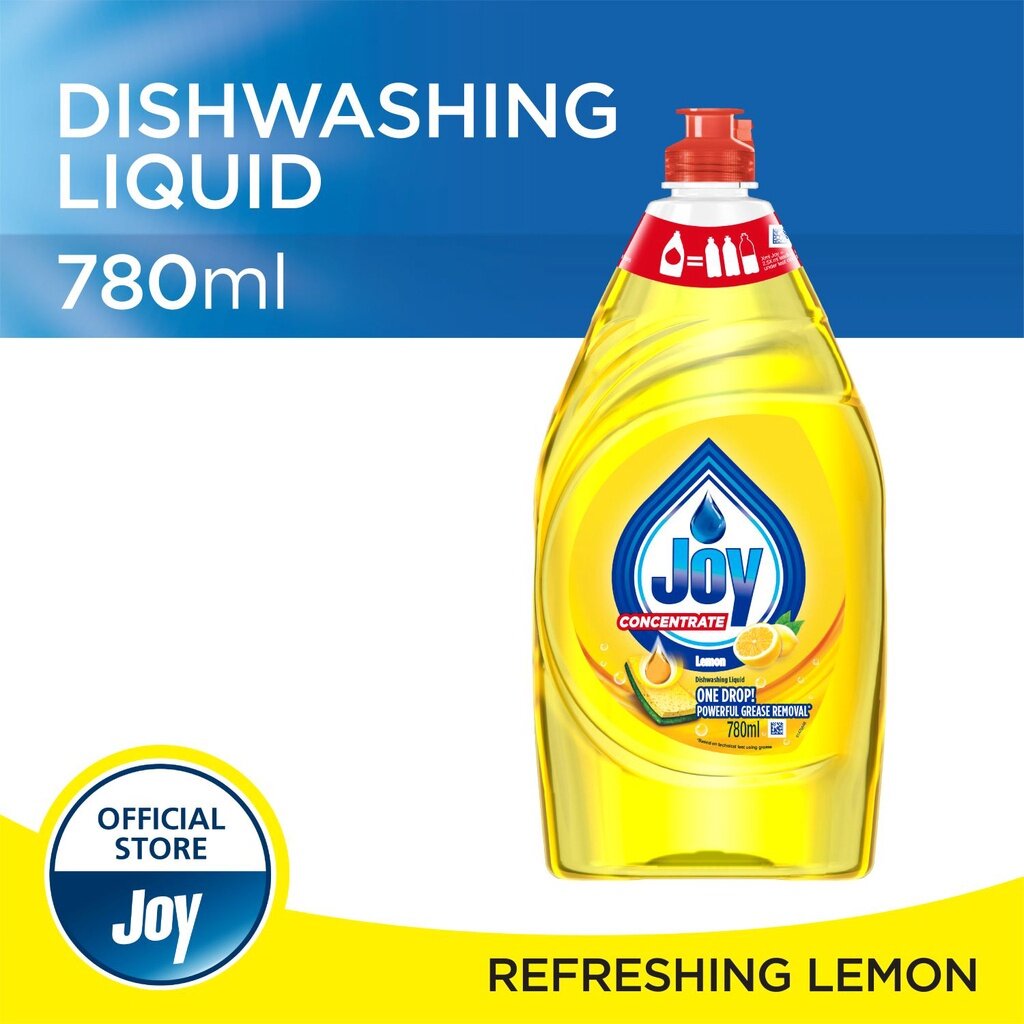Joy Kitchen Dishwash Liquid Bottle Lemon (780ml)