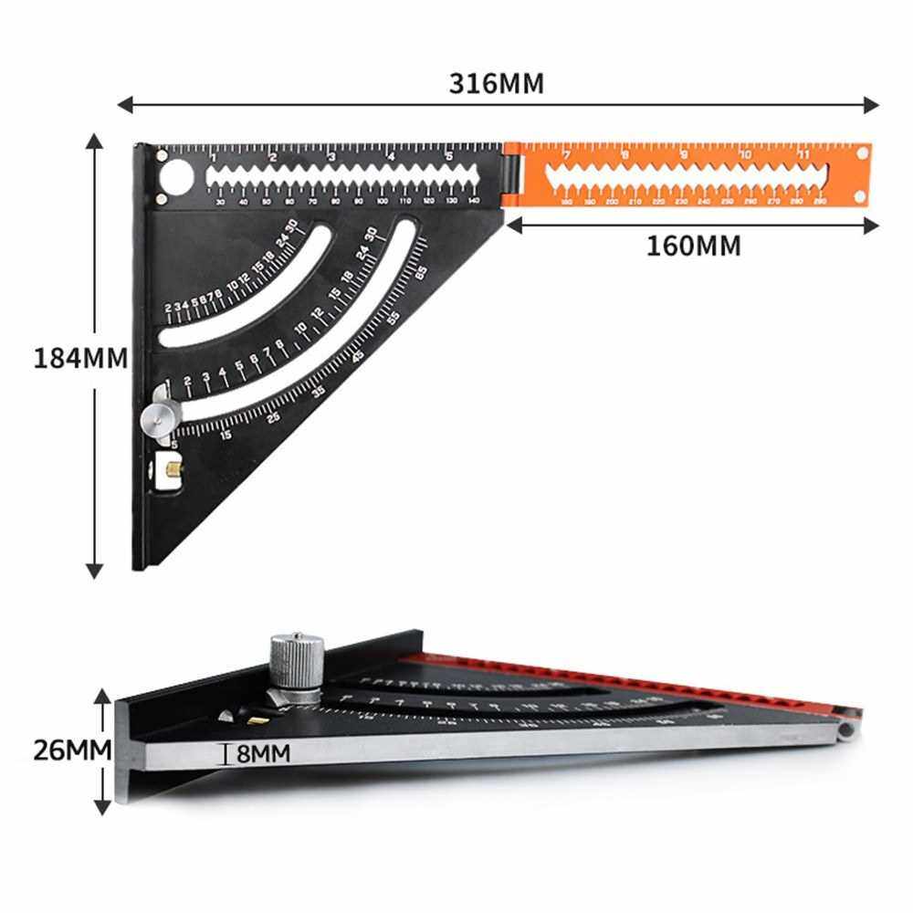 Folding Triangle Square Ruler Goniometer Aluminium Alloy Multifunction ...