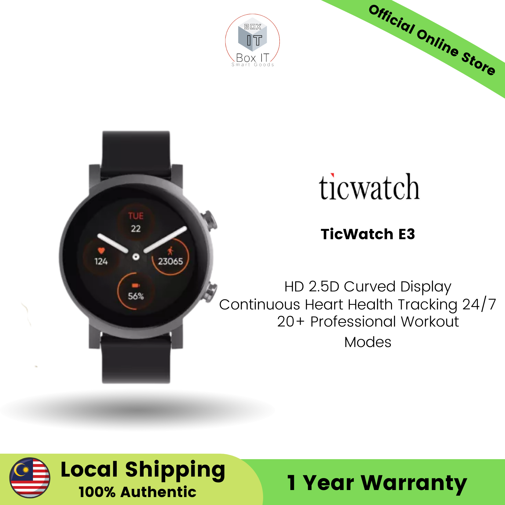 Ticwatch E3 Smart Watch Wear OS By Google Watch For Men And Women Qualcomm Snapdragon Wear ...