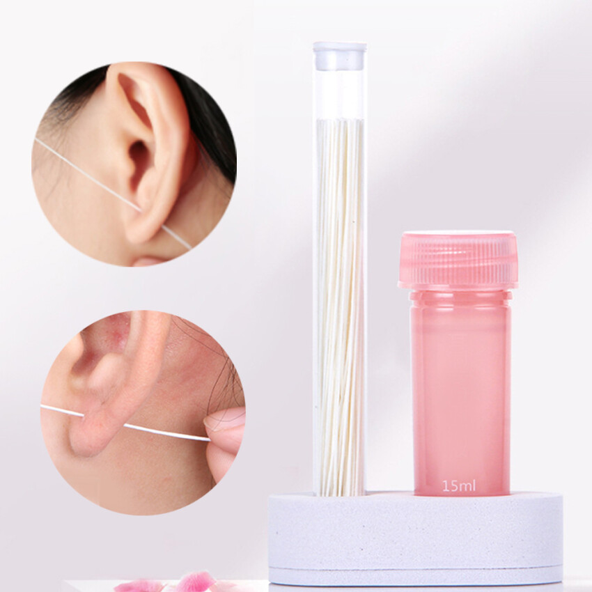 Piercing Cleaner Luter180pcs Earrings Hole Cleaner Disposable Ear Floss ...