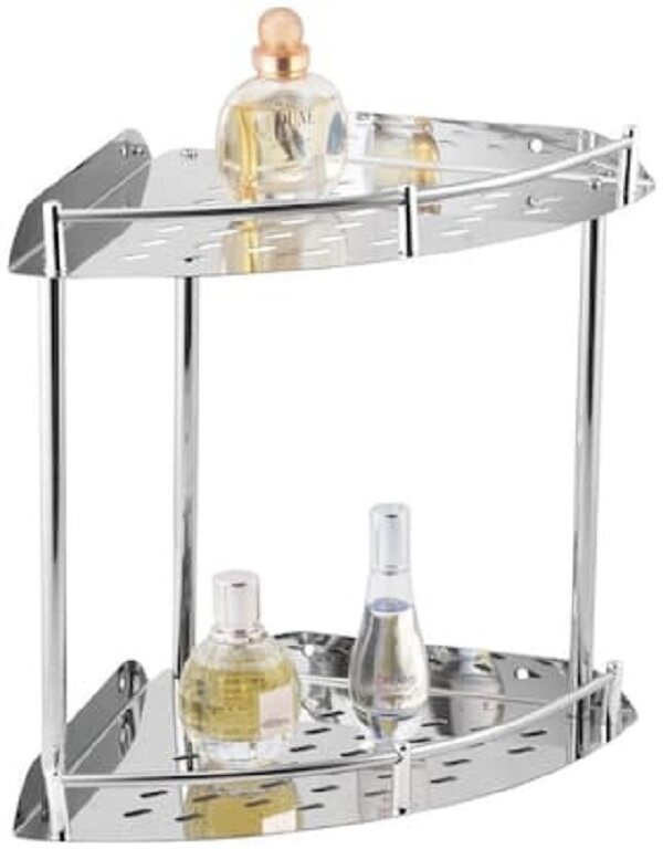 Household SS Bathroom Wall Mounted Metal Basket Triangle Storage Rack ...