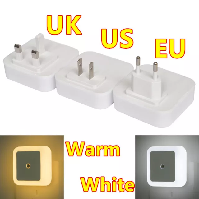 Ayan LED Bed Night Light Mini Wall Lights Auto On/Off Bedside Lamp ...