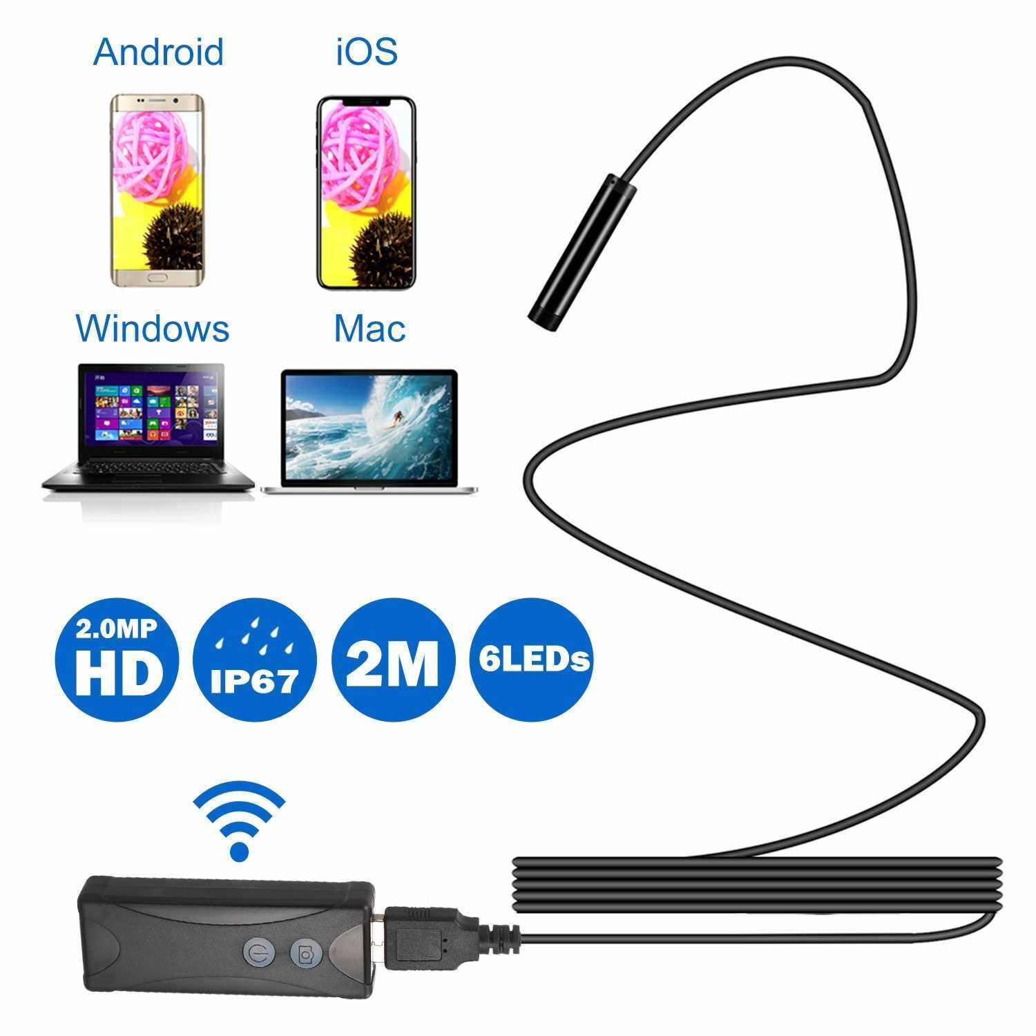 Wireless Endoscope, Ip67 Waterproof Wifi Borescope Inspection 2.0 ...