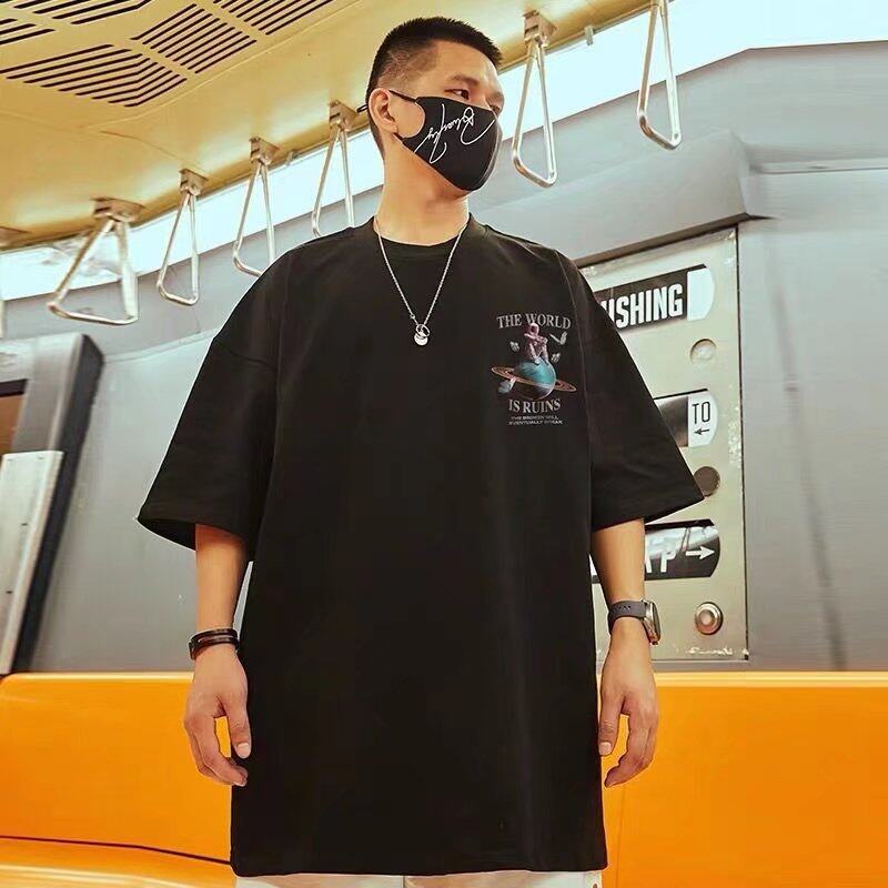 (S-8XL) ยุโรปและอเมริกา Tide ยี่ห้อ Nasa นักบินอวกาศเสื้อกันหนาวผู้ชายรอบคอฤดูร้อนนักบินอวกาศ ...