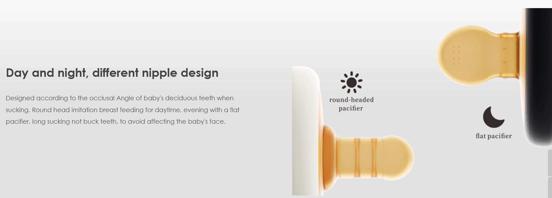 He or She Day & Night Pacifier ( Black+White )