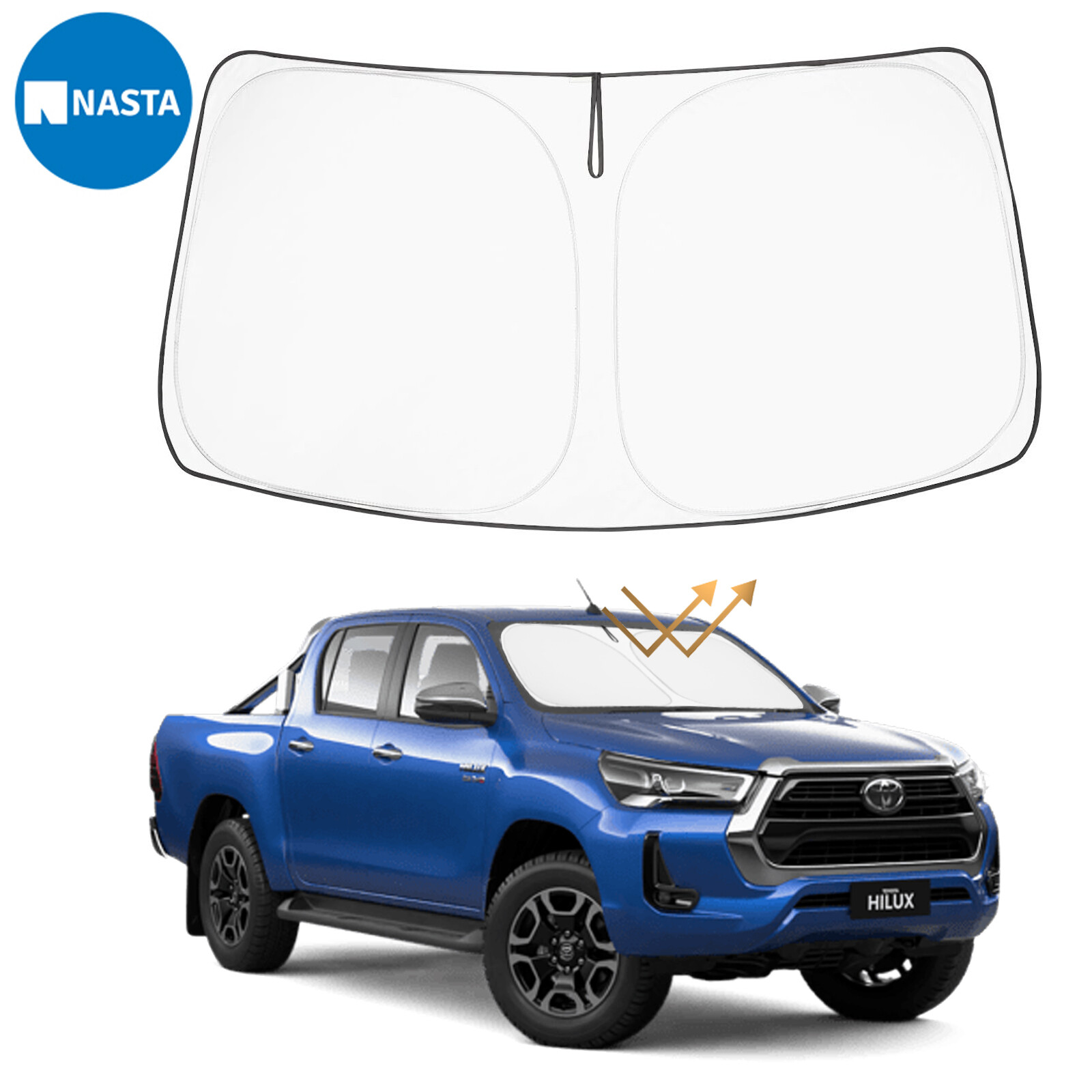 Nasta Toyota Hilux Front Windshield Sun Shade Foldable Double layer ...