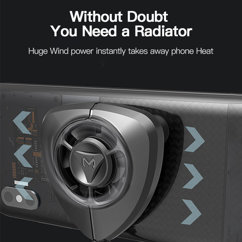 MEMO FL02 Mobile Phone Radiator Phone Cooling Fan Case Cold Wind Handle ...