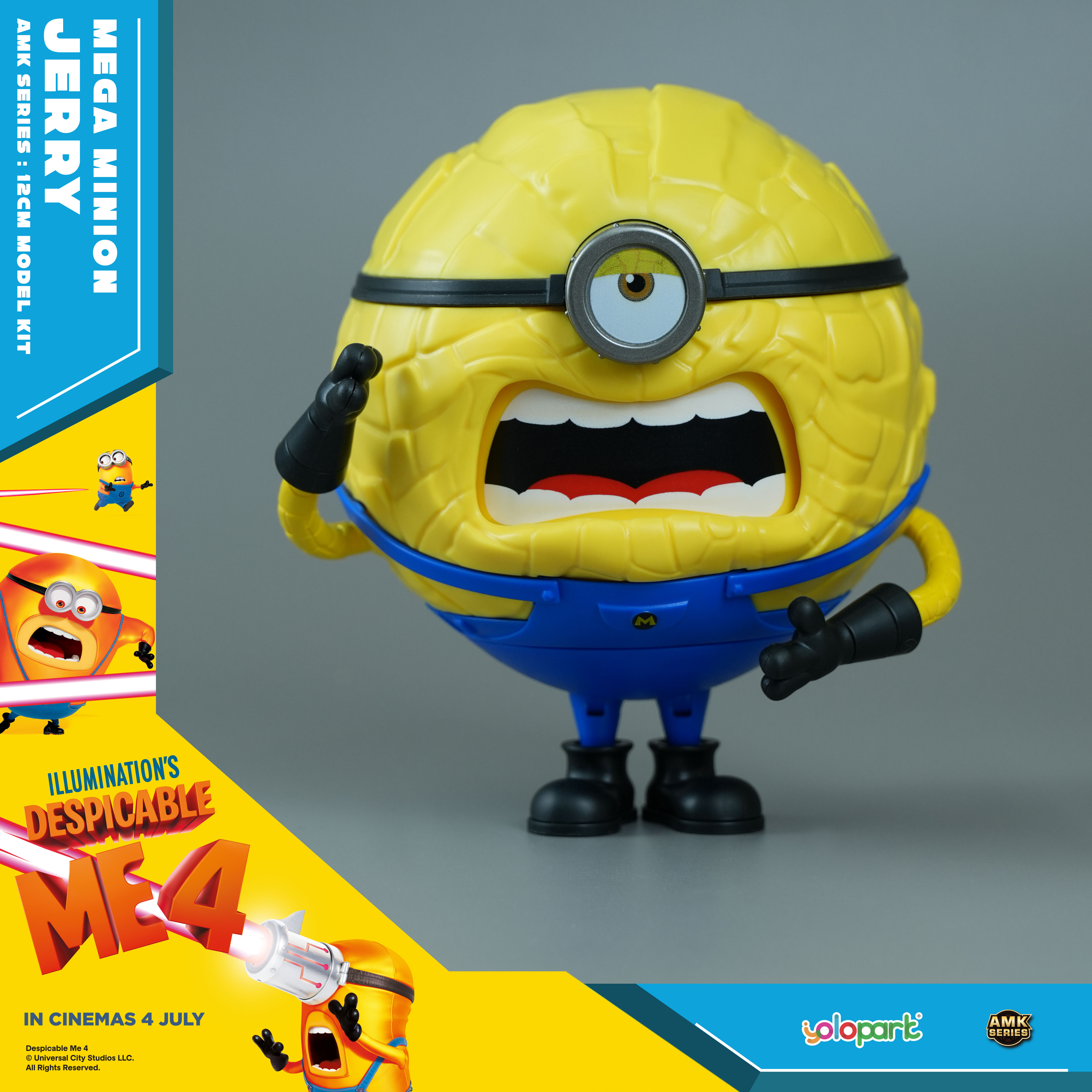 YOLOPARK AMK Series Movies Despicable Me 4 Mega Minion Jerry Model Kits