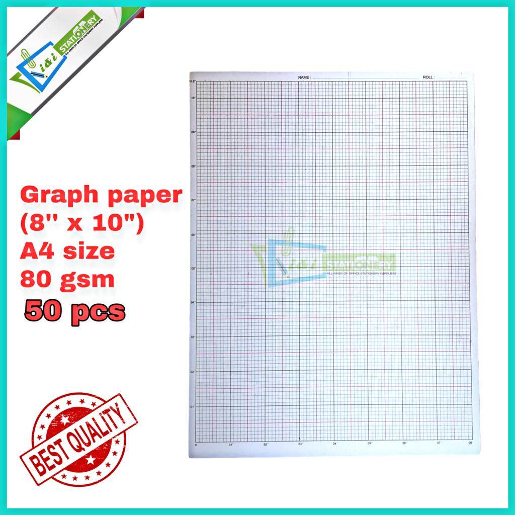 Graph Paper (8'' X 10'') A4 Size - 80Gsm Paper 25Pcs Or 50Pcs Or 100Pcs