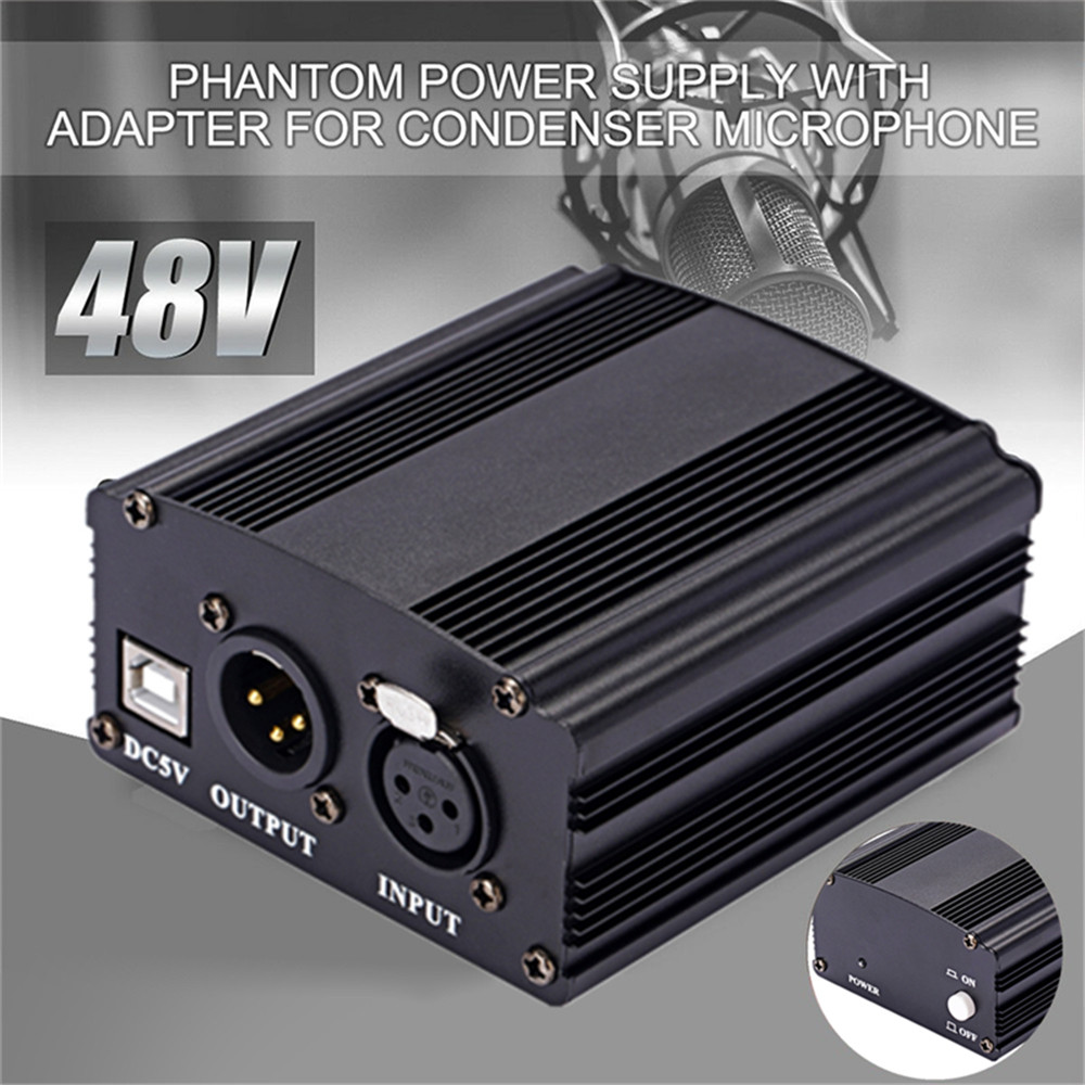 Compact Phantom Power Box 2 Channel 48V Phantom Power Supply For ...
