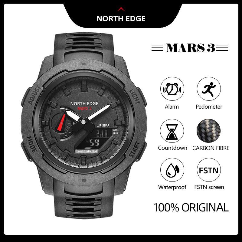 NORTH EDGE MARS3 original sports watch watch for men carbon fiber ...