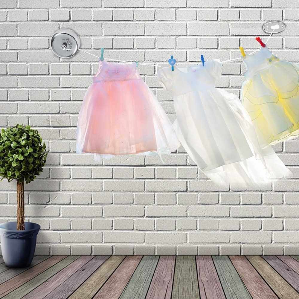 Retractable Clothesline Heavy Duty Clothes Line Adjustable Clothes ...