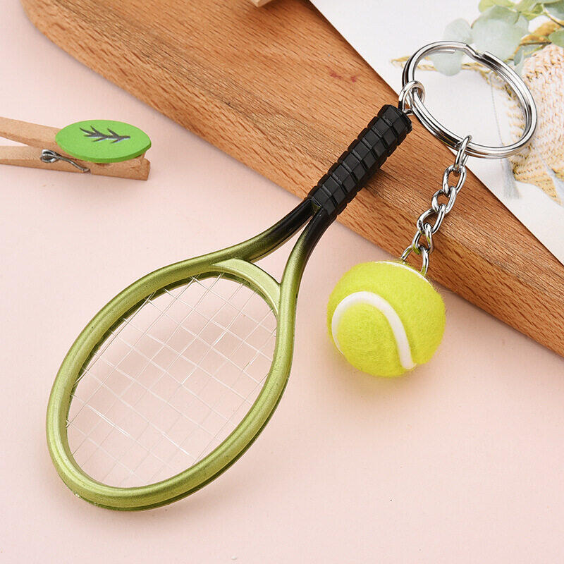 Tennis Racket Ball Key Chain Key Ring pendants Holder necklace Gift ...