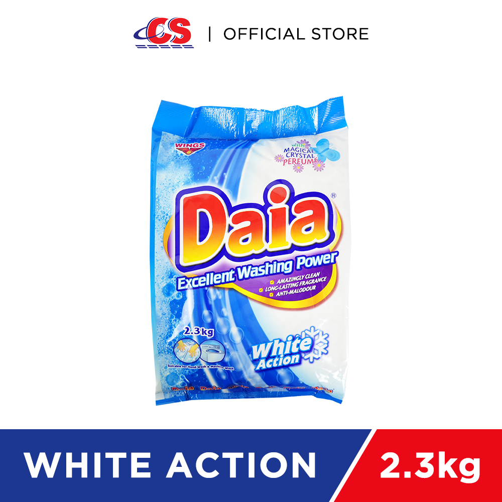 DAIA Detergent Powder White Action 2kg+300g | PGMall