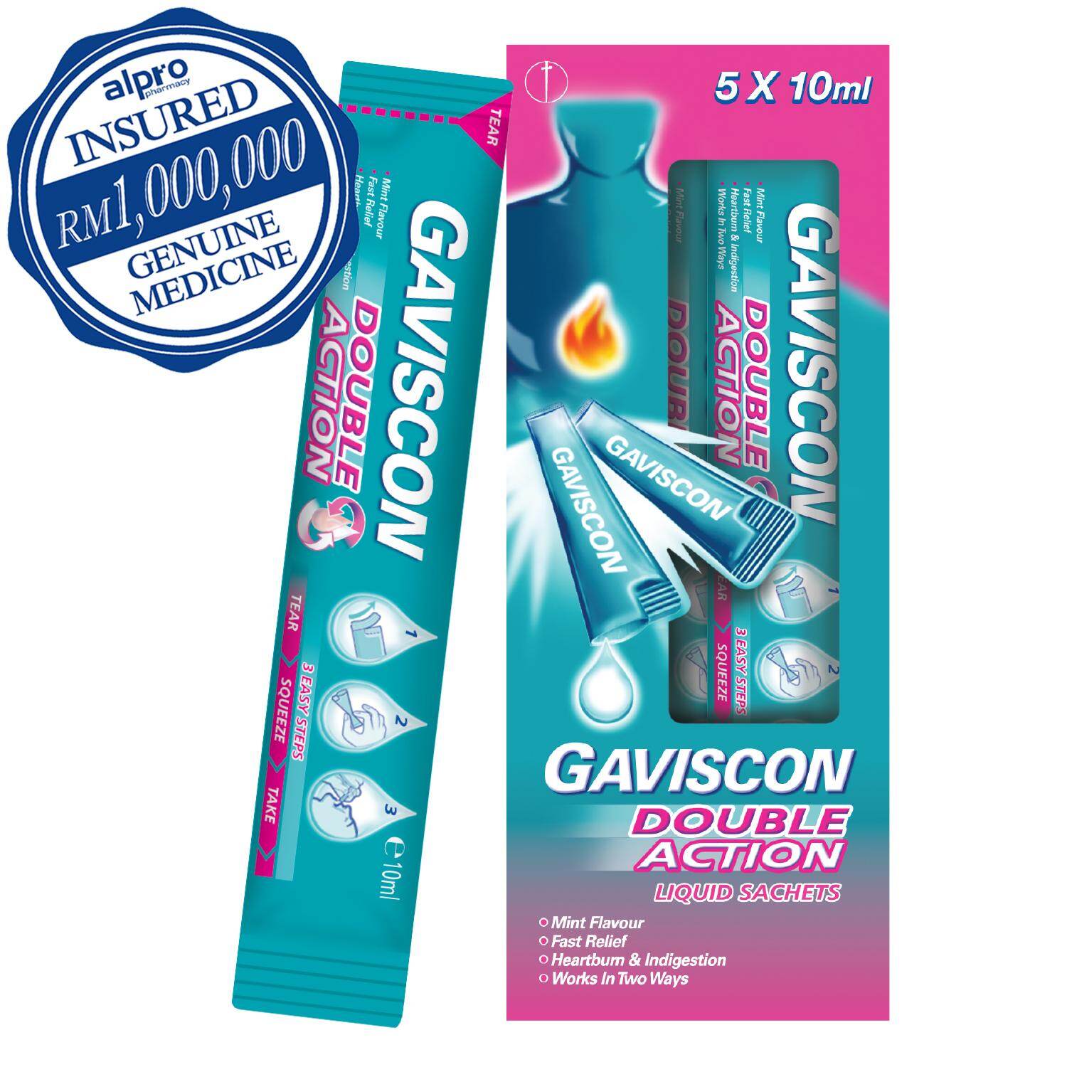 Shop Gaviscon Double Action Sachet online | Lazada.com.my
