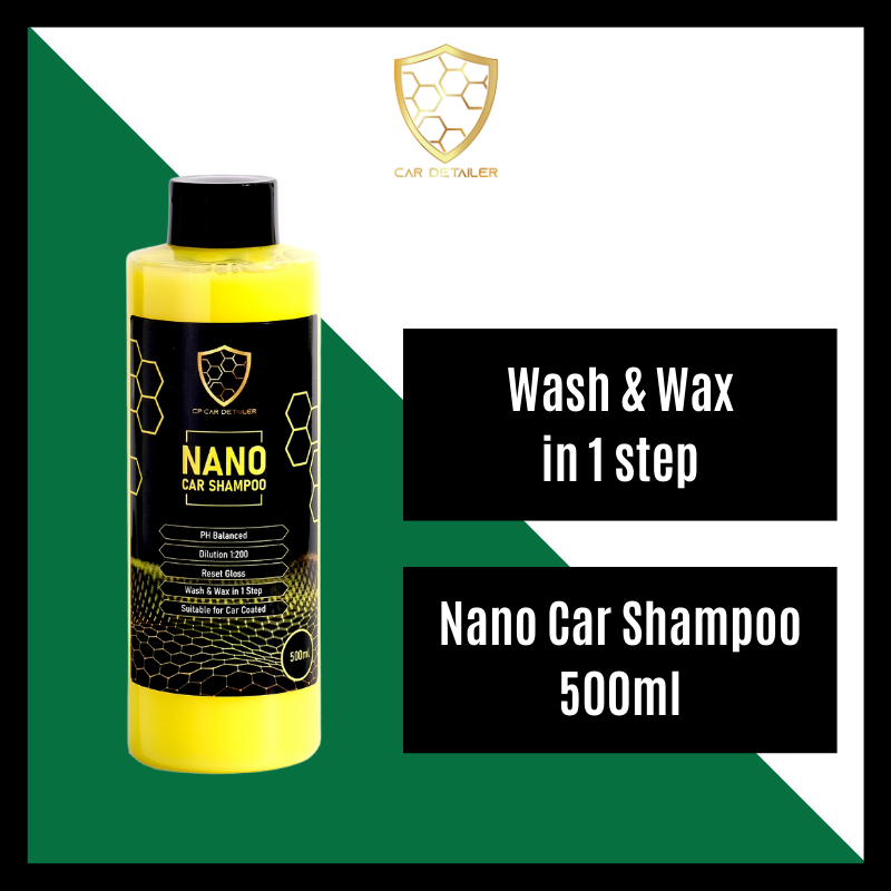 【CAR Detailer】 Nano Car Shampoo 500ml Wash & Wax In 1 Step Premium Car ...