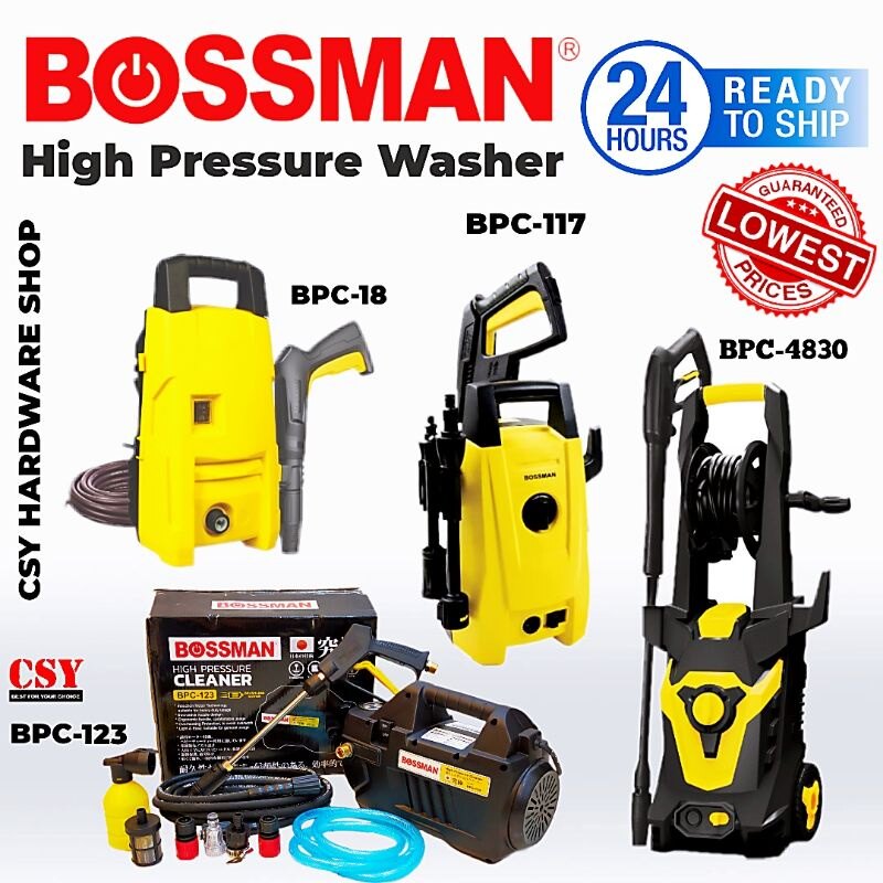 BOSSMAN BPC-117 WATER JET HIGH PRESSURE CLEANER WASHER 1400W 110BAR ...
