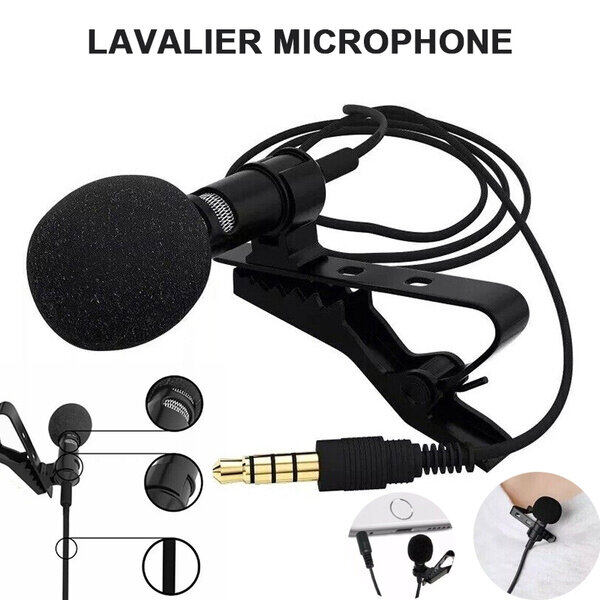 Buy Mini Portable 3.5mm Tie Lapel Lavalier Clip On Microphone F
