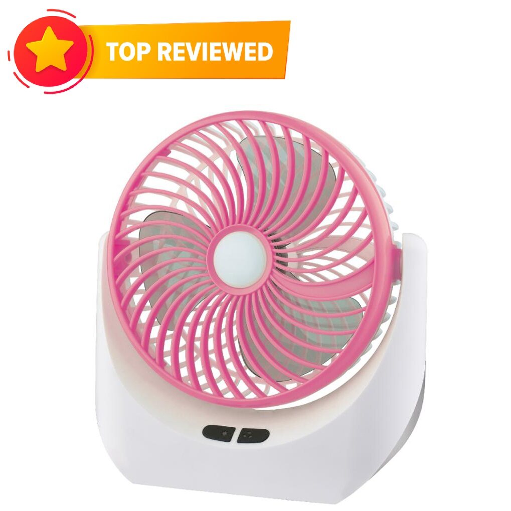 Lithium rechargeable mini table fan with LED light- Sun moon SM-1880 ...