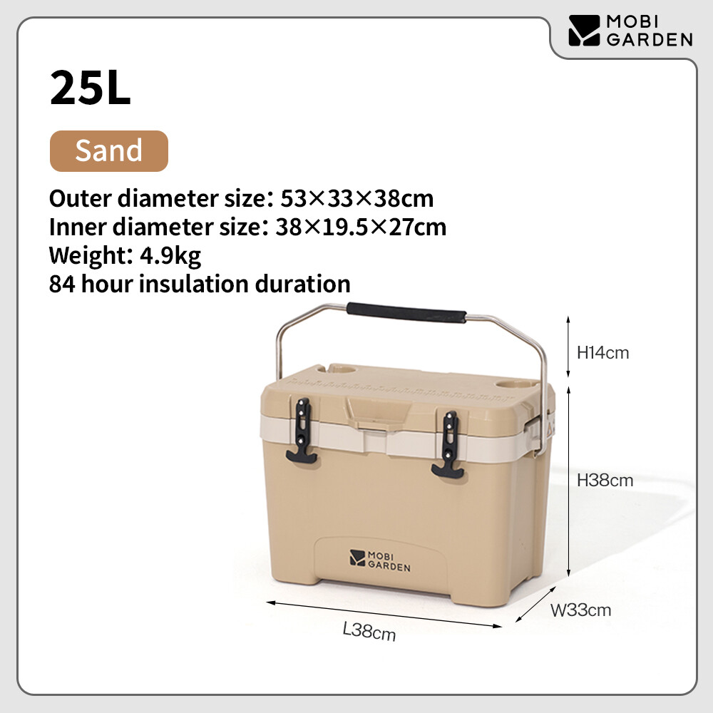 MOBI GARDEN Camping Cooler Box 16L/25L/36L/50L/75L น้ำแข็งรถแบบพกพา ...
