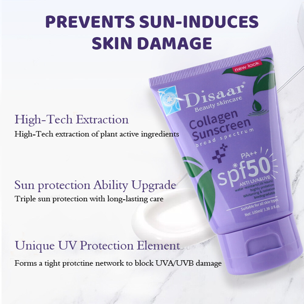 Disaar Collagen Sunscreen SPF 50 Not Greasy Anti-UV Sunscreen 100ml