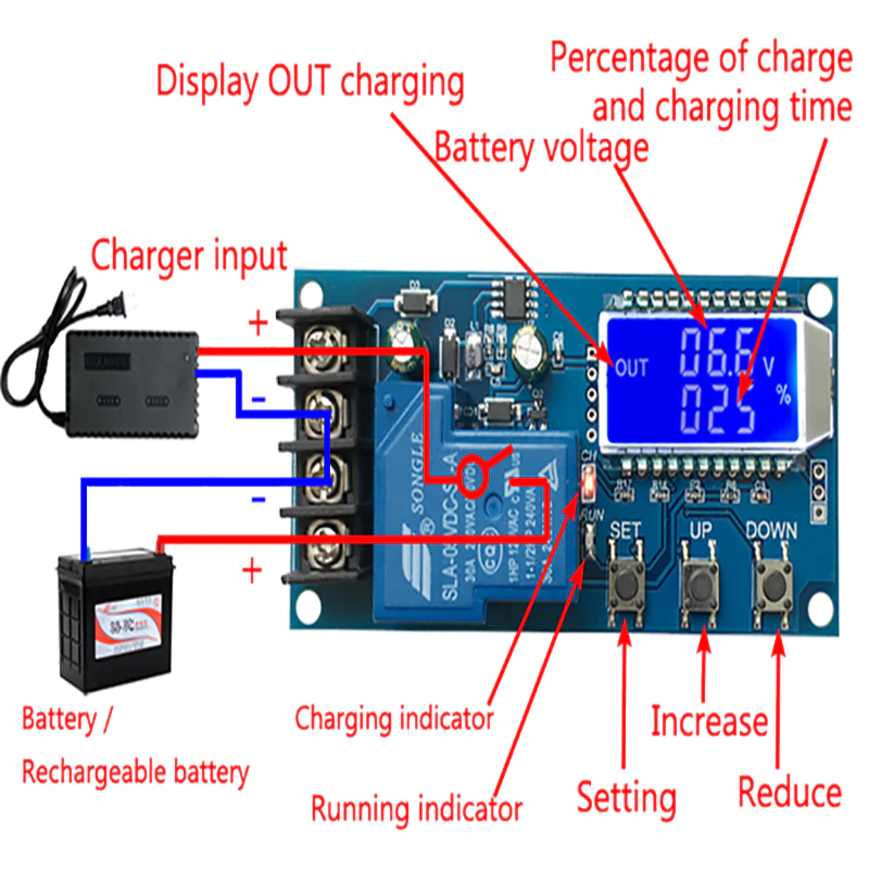 Digital Battery Charging Control Module AC 220V digital charge control