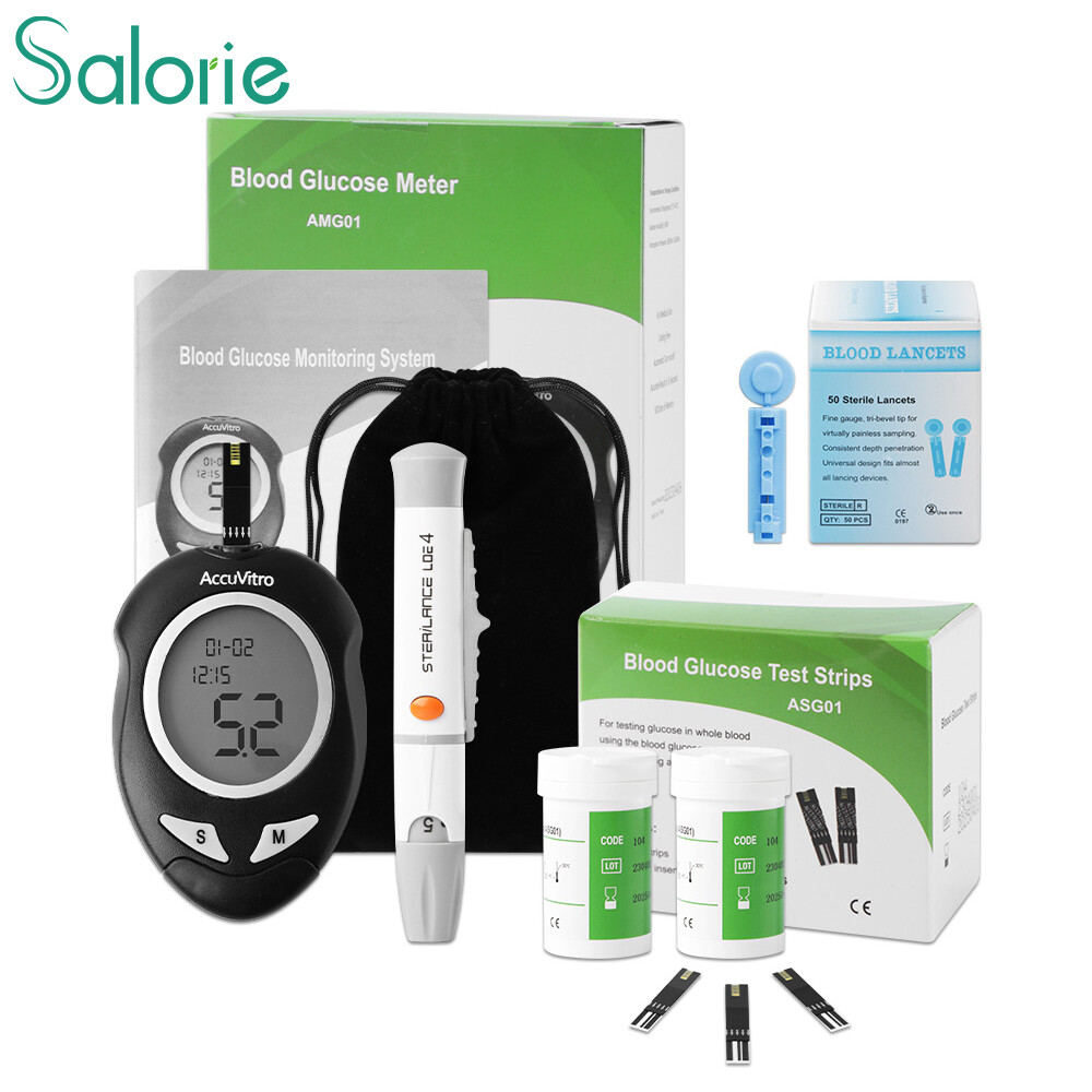 Salorie Safe-Accu Blood Glucose Monitor Kit with 50 Test Strips ...