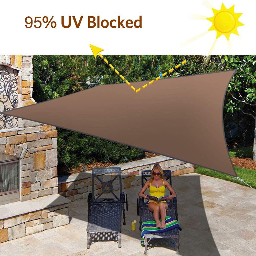 Brown Waterproof Sun Shade Sail All Size Square Rectangle Triangle ...